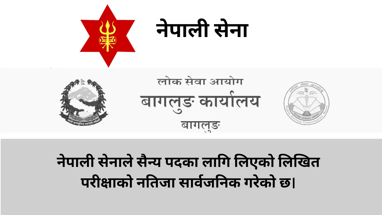 Nepal Army Sainya Post Written Exam Result Baglung 2081
